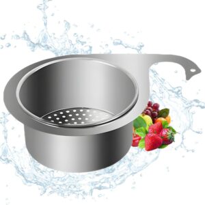 stainless steel swan sink strainer basket, 2024 new side kitchen sink drain strainer basket corner, upgrade faucet hanging filter basket easy to use swan drain basket for kitchen (1, sliver)