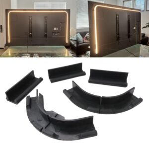 5Pcs 2024 Version Black Light Strip Mounting Bracket for Hue Play Gradient Lightstrip for Flat and Non Flat back of TV