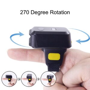 Barcode Scanner, Bluetooth Qr Code Scanner Barcode Scanner with 270° scanning Head Rotation Design for Easy and Clear Printing (1D Barcode)