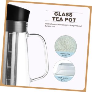 CONGARTENO 1pc Filter Jug Espresso Coffee Machine Clear Kettle Water Jug Iced Tea Pitcher Water Carafe with Lid Pitcher with Lid Espresso Machine Multi-functional Glass Pot Stainless Steel