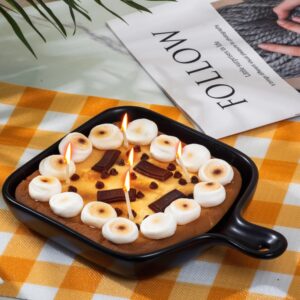 Mesiiloly Food-Shaped Candles - Skillet Cookie Candle with Chocolate & Marshmallows, 5-Wick Large Scented Candle for Home, Unique Birthday & Christmas Gifts for Women