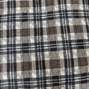 ALEKI Fabric, Brown Plaid,Tartan, Fleece Printed Fabric / 58" Wide/Sold by The Yard Sold by Yard