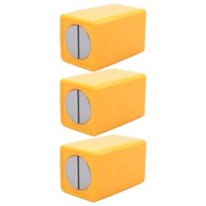 orfofe 3pcs boxes razor blade disposal container razor blade scraper abs yellow blades recycling case waste blades container