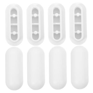 veemoon 8pcs toilet seat cover bidet toilet seat buffers bumpers for toilet seat toilet seat bumper for bathroom toilet seat bumper replacement kit toilet bumpers for seat white ldpe