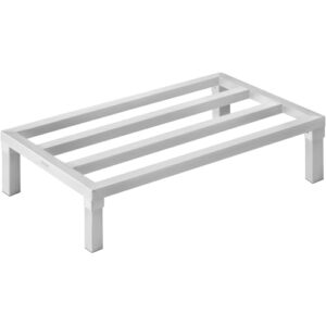 VEVOR Aluminum Dunnage Rack, 36” x 20” Commercial Food Floor Rack, 8” Off The Floor, 1800 lbs Capacity All-Welded Aluminum Storage Rack, for Storage in Restaurants, Kitchens, Garages and Vehicles