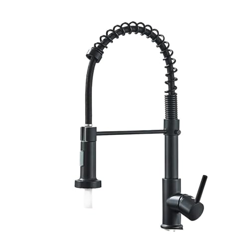 Pull Down Kitchen Faucet Chrome Dual Mode spout hot and Cold Water Mixer Crane Faucet Brass Spring Kitchen Sink Faucet(C)