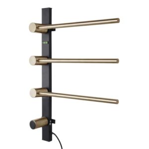 heated towel rack, space-saving 3-bar towel warmer, warming rod with fast heating for hotels swimming centers kitchens