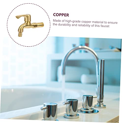 OSALADI Washing Machine Faucet Tap Handle Faucet Water Faucet Shower Faucet Kitchen Faucet Gold Bibcock Bathtub Faucet Outside Water Sink Faucet Bathroom Pool Faucet Golden Copper