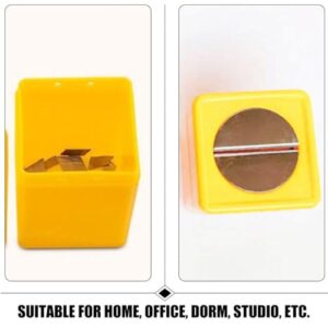 ORFOFE 3pcs Boxes Razor Blade Disposal Container Razor Blade Scraper Abs Yellow Blades Recycling Case Waste Blades Container