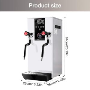 Electric Milk Foam Maker - 12L Steam Boiling Water Frothing Machine | Milk Foamer, 110 V Steam Milk Frothing Machine for Espresso Coffee Tea Dessert Shop Hotel