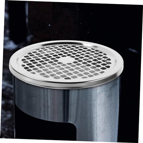 Zerodeko 1 Set Trash Can Accessories Ashtray Office Trash Can Trash Bin Outdoor Trashcan Outdoor Garbage Can Trays Garbage Bin Garbage Can Outdoor Ash Tray Stainless Steel Silver