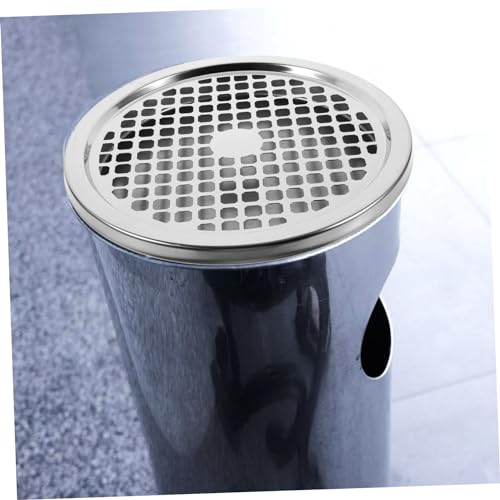 Zerodeko 1 Set Trash Can Accessories Ashtray Office Trash Can Trash Bin Outdoor Trashcan Outdoor Garbage Can Trays Garbage Bin Garbage Can Outdoor Ash Tray Stainless Steel Silver