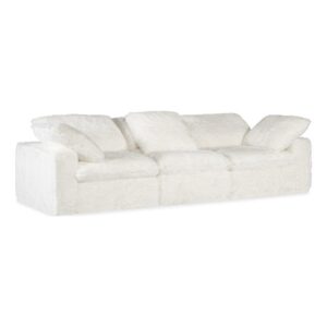 barefoot mega plush 3-seat sofa in white fabric by hooker furnishings