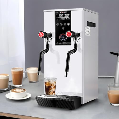 Electric Milk Foam Maker - 12L Steam Boiling Water Frothing Machine | Milk Foamer, 110 V Steam Milk Frothing Machine for Espresso Coffee Tea Dessert Shop Hotel