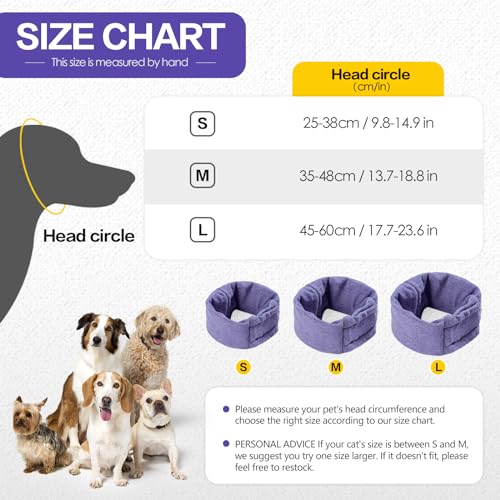 Dog Ear Muffs Noise Canceling Dog Ear Cover, Calming Dog Ear Warp for Anxiety Relief, Dog Ear Muffs Noise Protection for Thunder Firework Lightning, Breathable Dog Head Wrap Dog Calming Hoodie, L