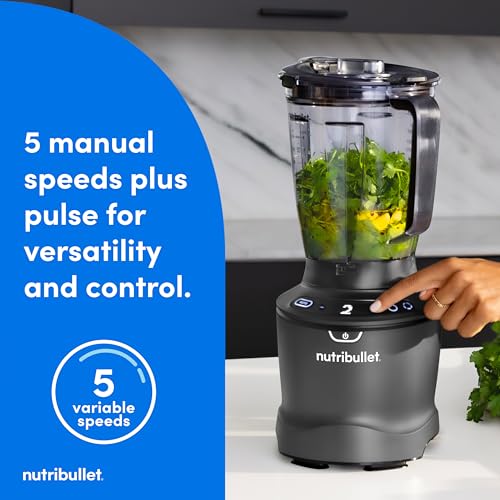 nutribullet SmartSense 5-speed, full-size blender, 1400 Watt- Gunmetal Gray