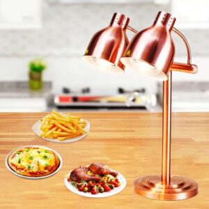 wttttw portable food heat lamp, commercial food warmer lamp, free-standing heat lamp for food, catering food warming lamp for buffet parties,brown