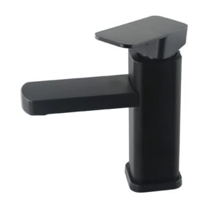 bathroom faucet hot and cold mixer tap countertop mounted bathroom basin faucet black square washbasin sink bathtub faucet