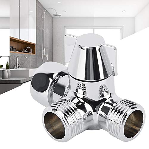 G1/2 Diverter Valve, 3 Way Diverter, Shower Three way T shaped Adapter, Water Diverter Connector Toilet Bidet Water Separator