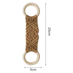 Macrame Towel Holder Ring, Macrame Kitchen Towel Holder, Crochet Towel Holder Rings, Macrame Knit Hanging Kitchen Towel Holder, Crochet Hanging Dish Towel Holder Hanging Kitchen Towels Ring (C)