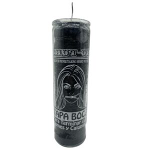 tapa boca veladora negra/shut up black ritual candle