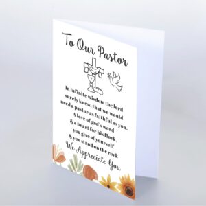 GGOJAGST Pastor Appreciation Cards Pastor Appreciation Gifts Religious Pastor Gifts for Men Women Pastor Birthday Card Pastor Wife Appreciation Gifts Thank You Gift for Pastor Anniversary Card