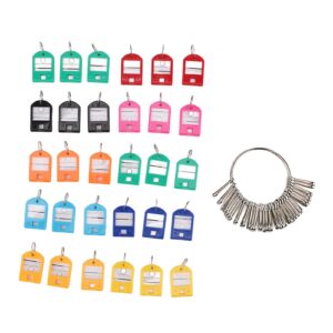 huoniu 30 pack portable key organizer with colorful tags – lightweight keychain with spring hooks for homes, offices, hotels, and rentals