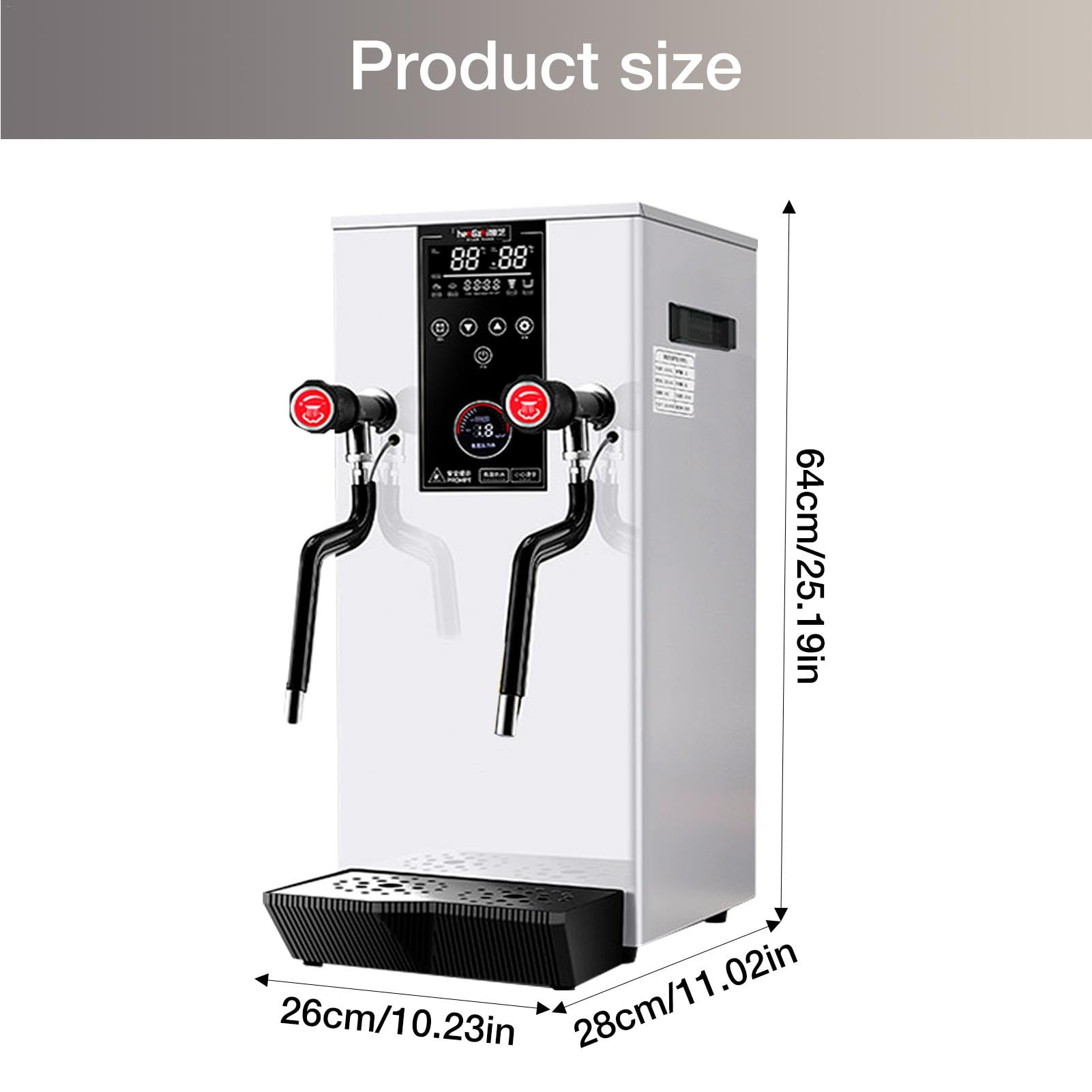 Electric Milk Frother - 12L Coffee Milk Foam Machine Steamer | 110 V Milk Foamer, Steam Milk Frothing Machine for Espresso Coffee Tea Coffee Shop Dessert Shop