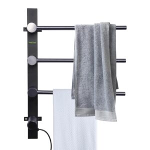 electric towel warmer - multifunctional towel rack warmer wall towel warmer - led display towel dryer rack towel warming rack for bathroom kitchen