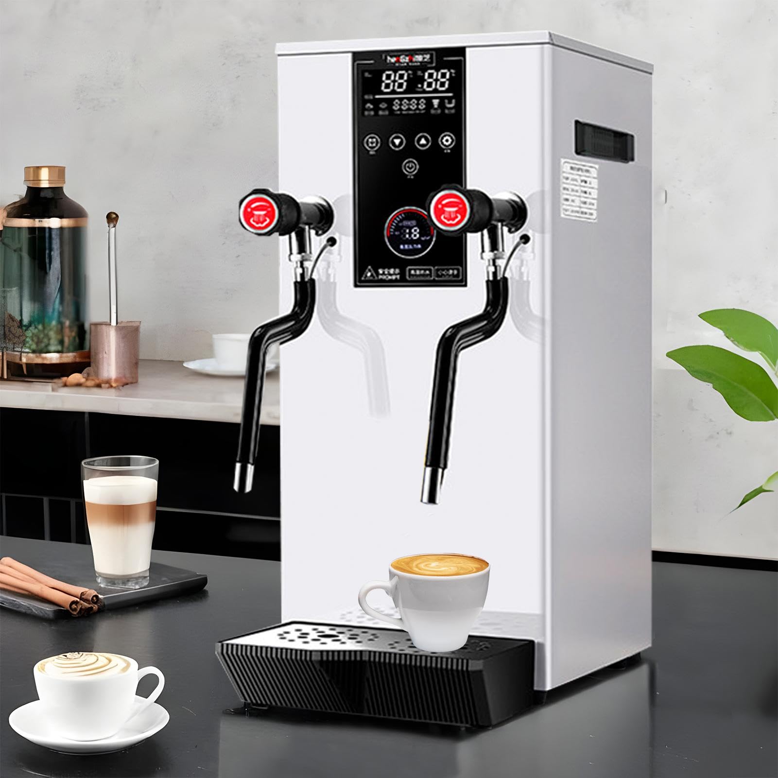 Electric Milk Frother - 12L Coffee Milk Foam Machine Steamer | 110 V Milk Foamer, Steam Milk Frothing Machine for Espresso Coffee Tea Coffee Shop Dessert Shop