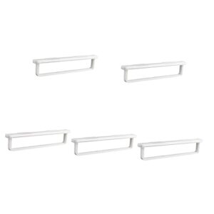 brightfufu 5pcs towel rack kitchen shelf bracket dish cloth holder bath towel hangers wall bath towel mounted clothes hanger wall towel holder towel single bars towel rod white the hips