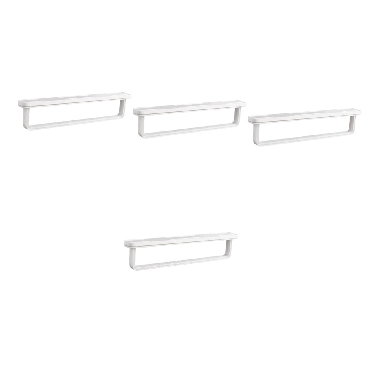 4pcs Towel Rack Towel Bar Coat Hanger Wall Mount Bath Towel Hangers Wall Hangers Clothes Wall Mount Clothing Rack Towel Holder Kitchen Accessory Towel Rod Bar The HIPS White DRESSOOS