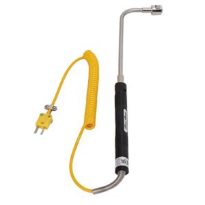 k type thermocouple heat resistant steel thermocouple sensor with insulated handle high accuracy rapid response for temperature testing (bent shank surface thermocouple)