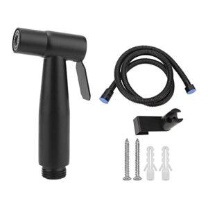 304 stainless steel black handheld pressurized sprayer with 1.2m hose wall hook toilet bidet g1/2 male female thread