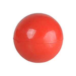 solid & silicone indestructible ball for dogs - lifetime replacement, medium to large breed - non-toxic natural rubber chew toy-2.7”(red