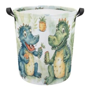 laundry hamper crocodile friends freestanding laundry basket thickened waterproof collapsible clothes hamper storage for clothes toys dorm and family