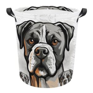 laundry hamper american bulldog head freestanding laundry basket thickened waterproof collapsible clothes hamper storage for clothes toys dorm and family