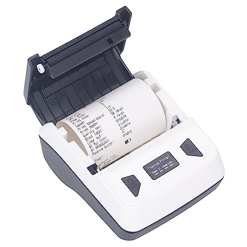 Receipt Printer, 2 inch BT USB Receipt, Thermal Printer, Bluetooth Portable Mini Receipt Ticket Bill POS Printing Machine, White 80mm for WindowsXP