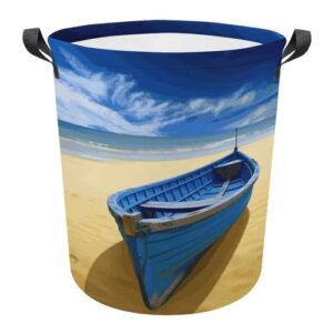 laundry hamper yellow beach boat freestanding laundry basket thickened waterproof collapsible clothes hamper storage for clothes toys dorm and family