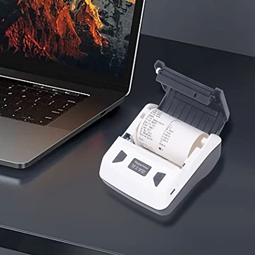 Receipt Printer, 2 inch BT USB Receipt, Thermal Printer, Bluetooth Portable Mini Receipt Ticket Bill POS Printing Machine, White 80mm for WindowsXP