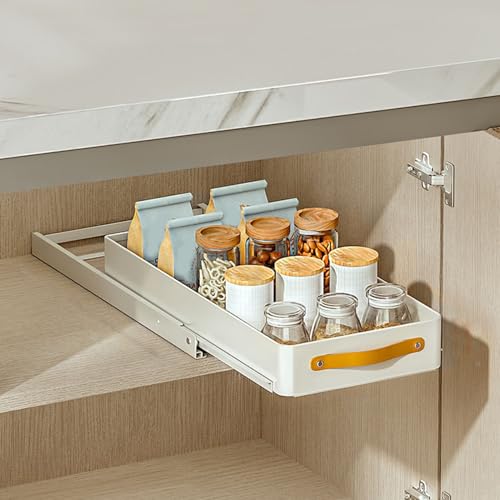 Worparsen Draining Rack Self-adhesive Stripe Great Stickiness Removeable No Drilling Drawer Type Heavy Duty Load Capacity Smooth Rail Easily Pull-out Dish Plate Bowl Drying Organisers S