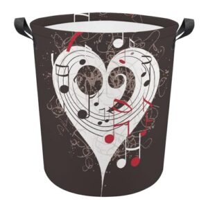 laundry hamper music symbols love freestanding laundry basket thickened waterproof collapsible clothes hamper storage for clothes toys dorm and family