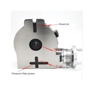 KACOME 6 in. Universal indexing Table Rotary Table 125 3-jaw Chuck milling Machine Indexing Head Vertical and Horizontal indexers