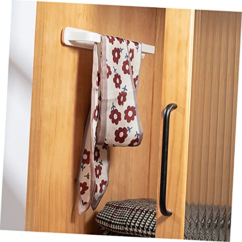 BRIGHTFUFU 5pcs Towel Rack Kitchen Shelf Bracket Dish Cloth Holder Bath Towel Hangers Wall Bath Towel Mounted Clothes Hanger Wall Towel Holder Towel Single Bars Towel Rod White The HIPS