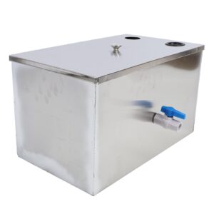 grease interceptor trap, high efficiency grease interceptor, heavy duty, 500x300x295mm stainless steel, excellent sealing with removable filter basket for canteen