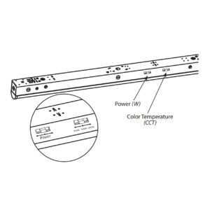 RAB SR8 8 ft. LED Strip Fixture, Field Adjustable Power and Color Temperature, 3500K/4000K/5000K, 40/50/60W, 8986 Lumens, 0-10V Dimmable, 120-277V, Surface Mount