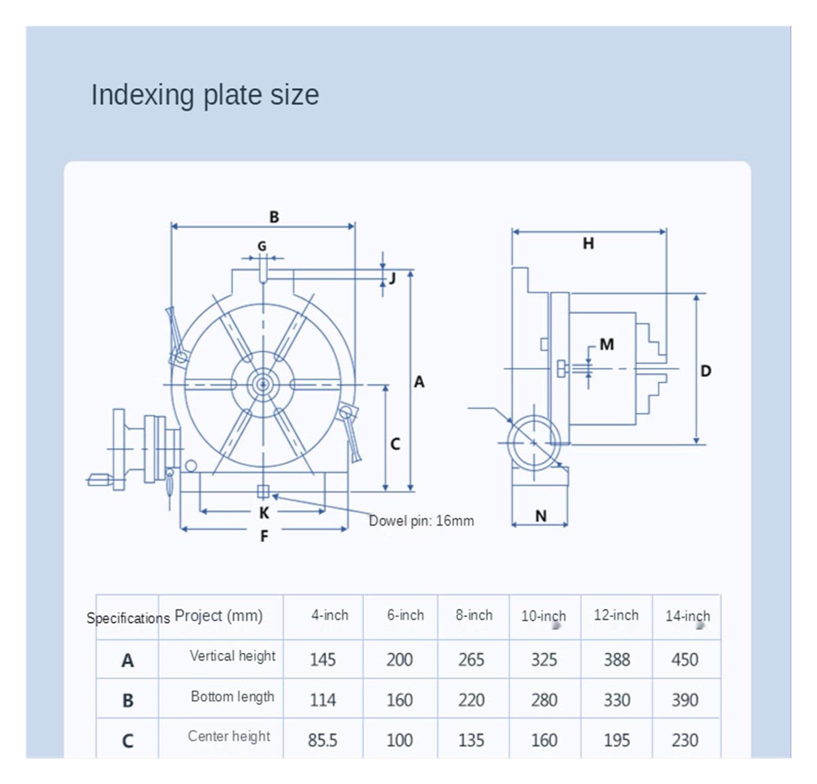 KACOME 6 in. Universal indexing Table Rotary Table 125 3-jaw Chuck milling Machine Indexing Head Vertical and Horizontal indexers