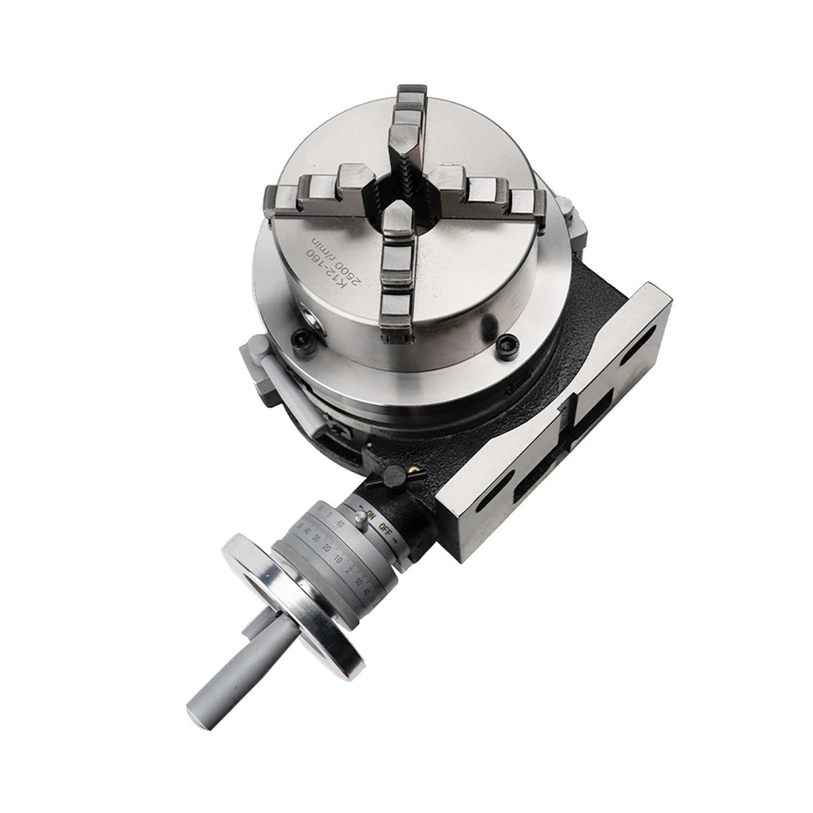 KACOME CNC Part Vertical/Horizontal Dual-Purpose Indexing Disc Rotary Table Dividing Head +3/4 Jaws Chuck 80/100/125mm 160mm 200mm(4 Jaws 125mm Chuck)