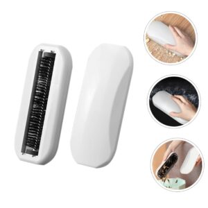 Cabilock 2pcs Hair Removal Brush Handheld Crumb Picker Crumb Collector Rolling Crumb Brush Crumb Sweeper Debris Cleaner Tabletop Crumb Remover Crumb Server Bread Crumb Tool Abs