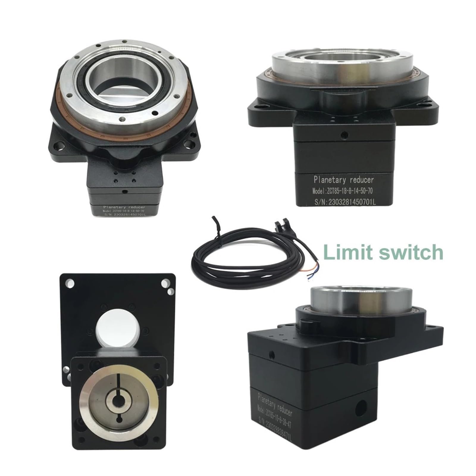 KACOME CNC Hollow Rotary Actuator Stages Marking Rotary Table Indexing Table Motorized Rotary Table Circumferential 4-axis(Ratio 10 to 1,6.35mm Input)